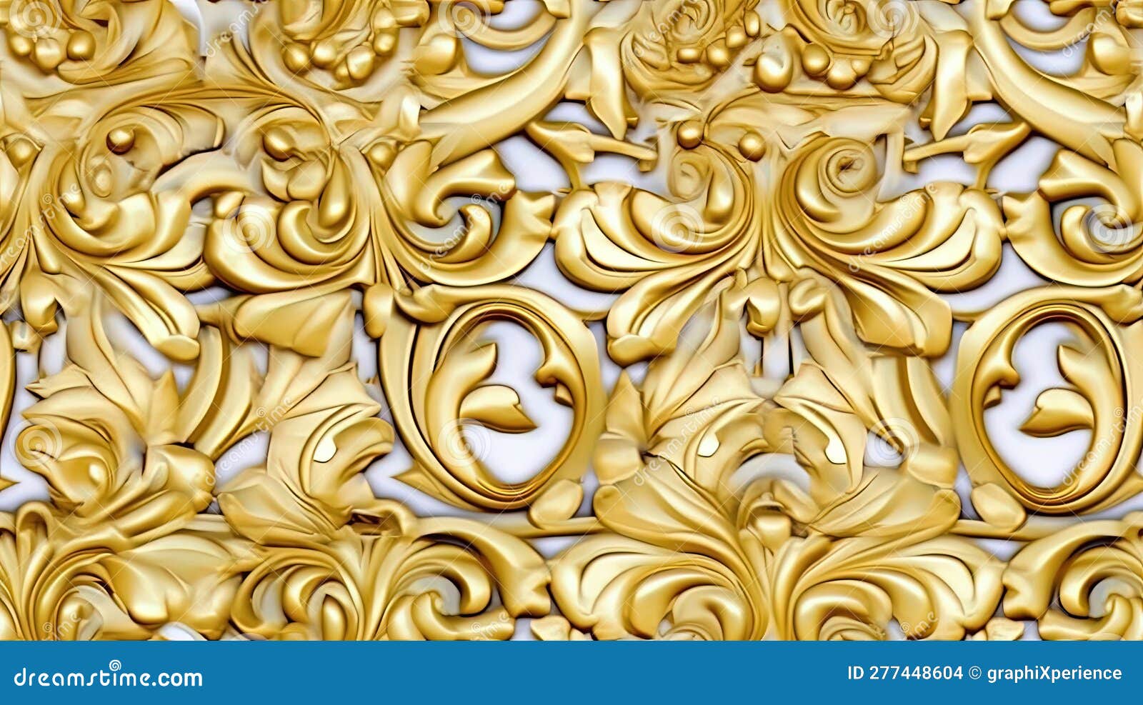 Gold Color Fabric Pattern Design Stock Illustration - Illustration of ...