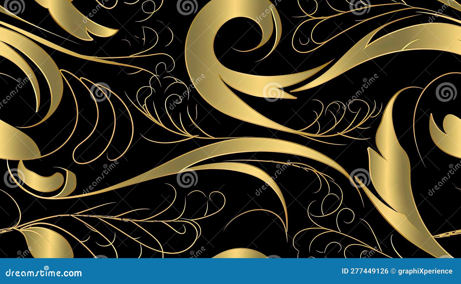 Gold Color Fabric Pattern Design Stock Illustration - Illustration of ...