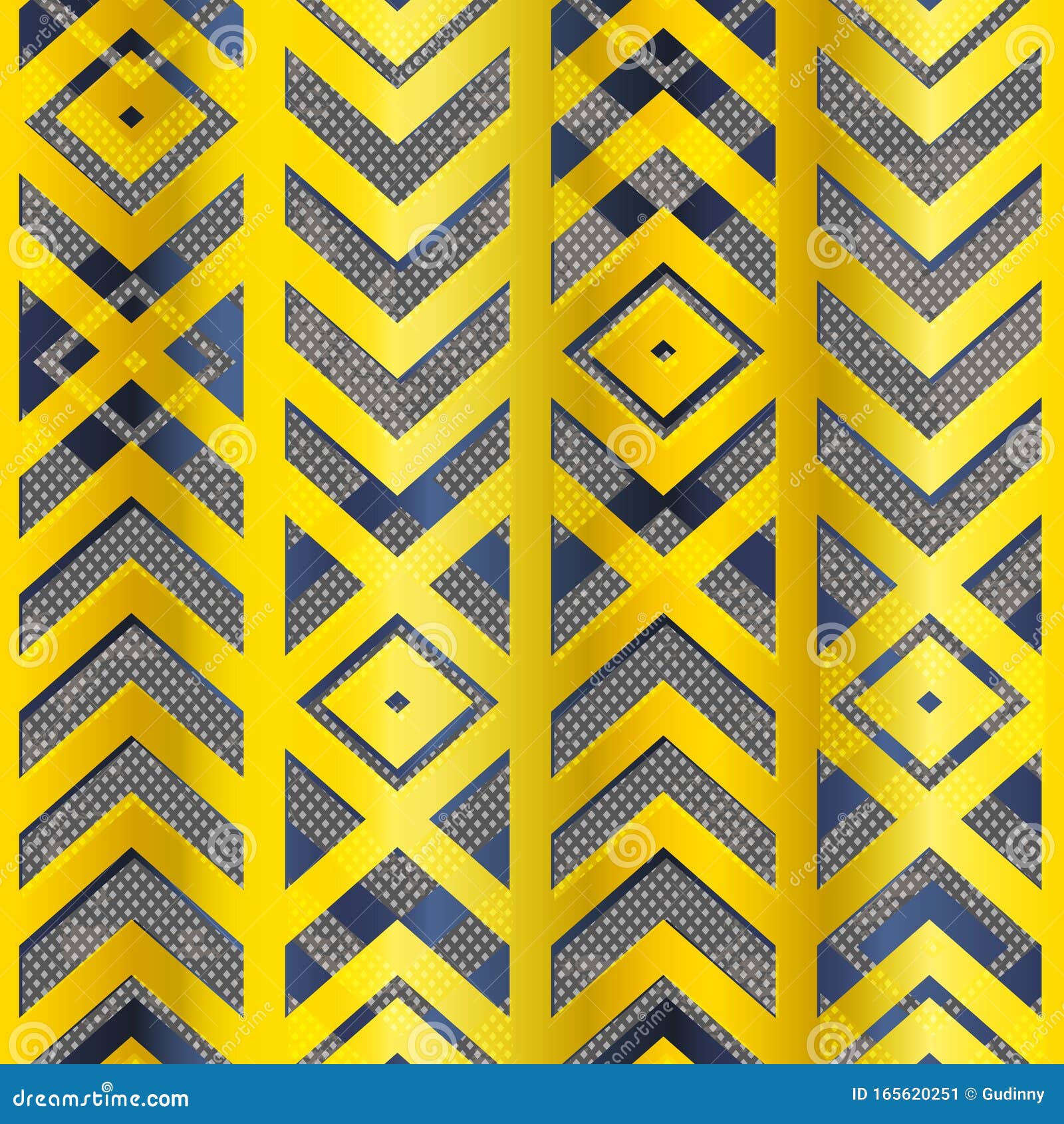 Gold Color Geometric Pattern Stock Vector - Illustration of black, gold ...