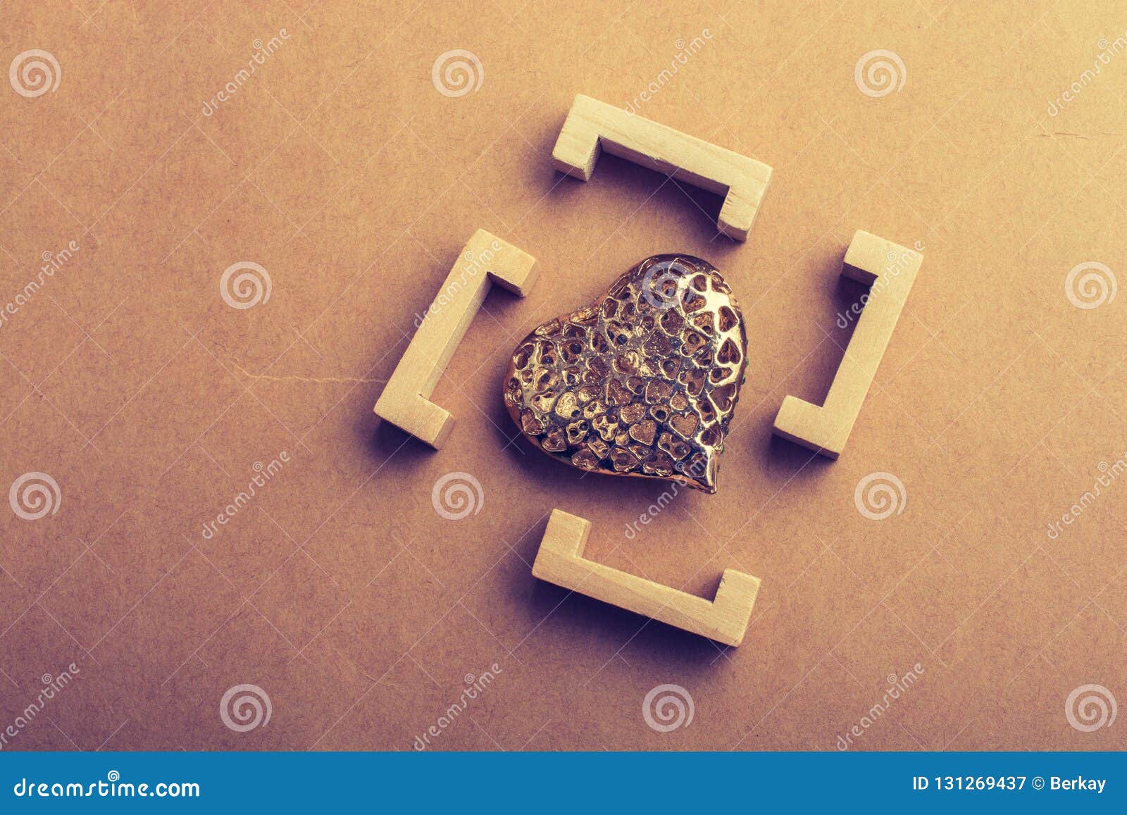 Heart Shaped Decorative Object in Brackets Stock Image - Image of ...