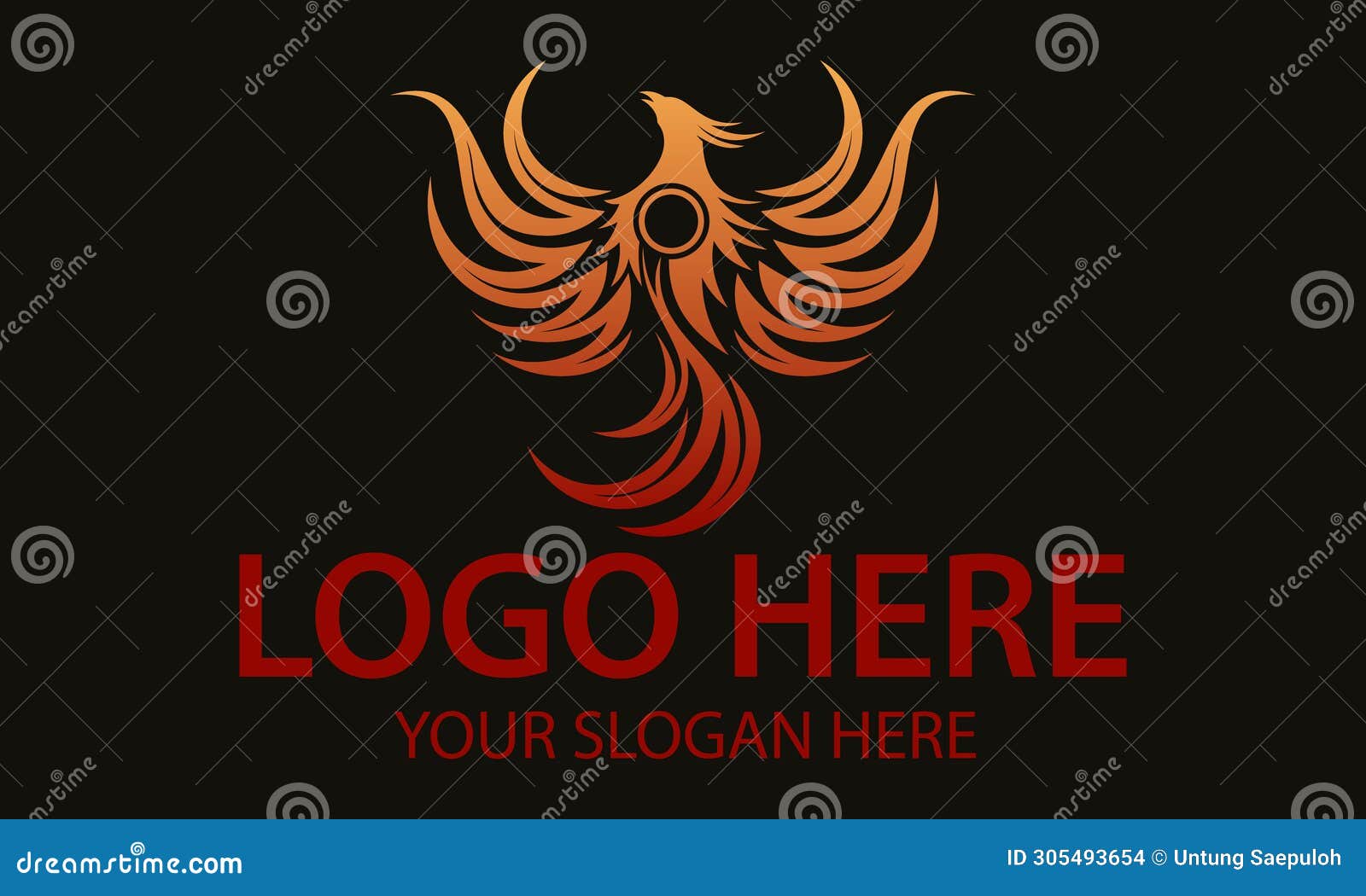 Gold Color Luxury Phoenix Logo Design Stock Vector - Illustration of ...