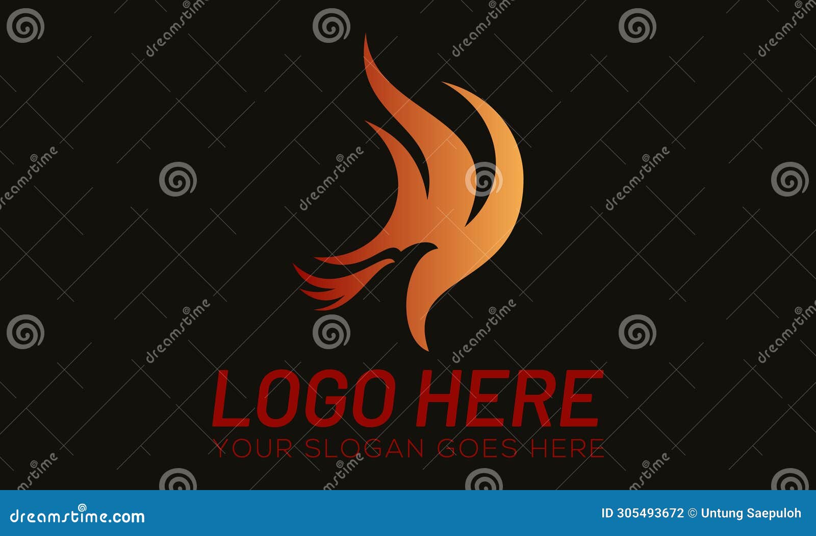 Gold Color Luxury Phoenix Logo Design Stock Vector - Illustration of ...