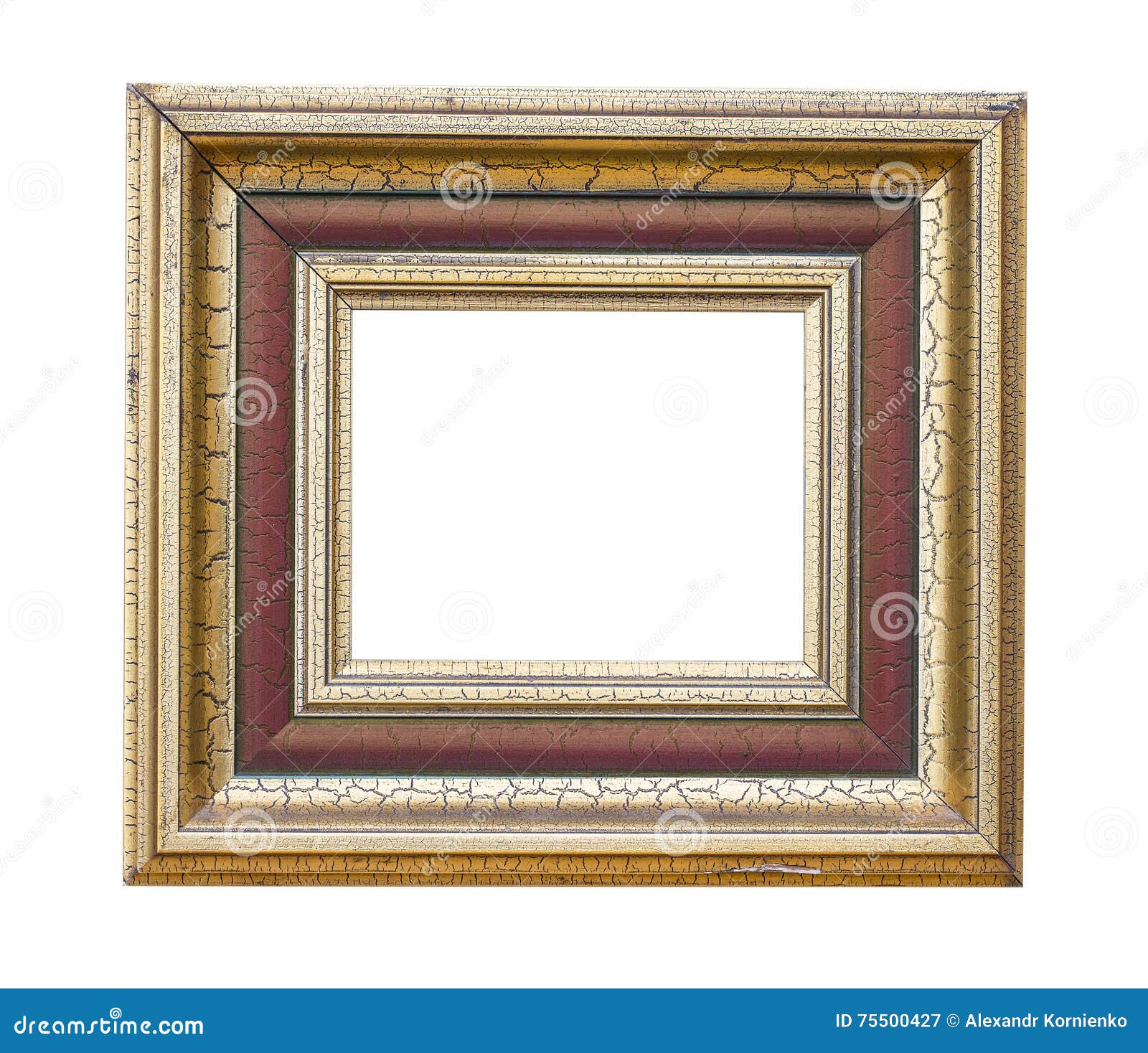 Gold color picture frame stock image. Image of retro - 75500427