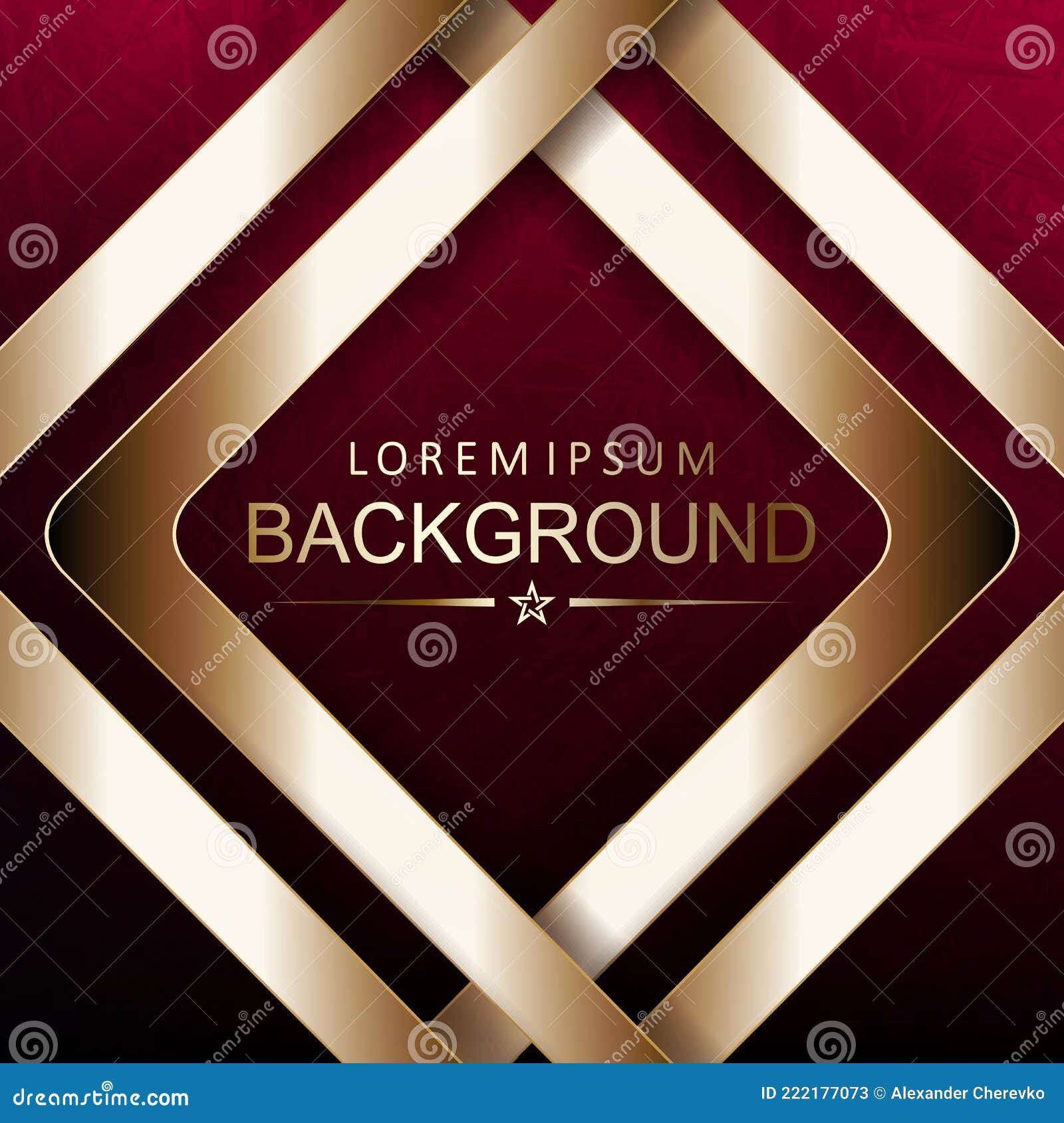 Gold Color Square Frame with Gradient, Red Tint Illustration Stock ...