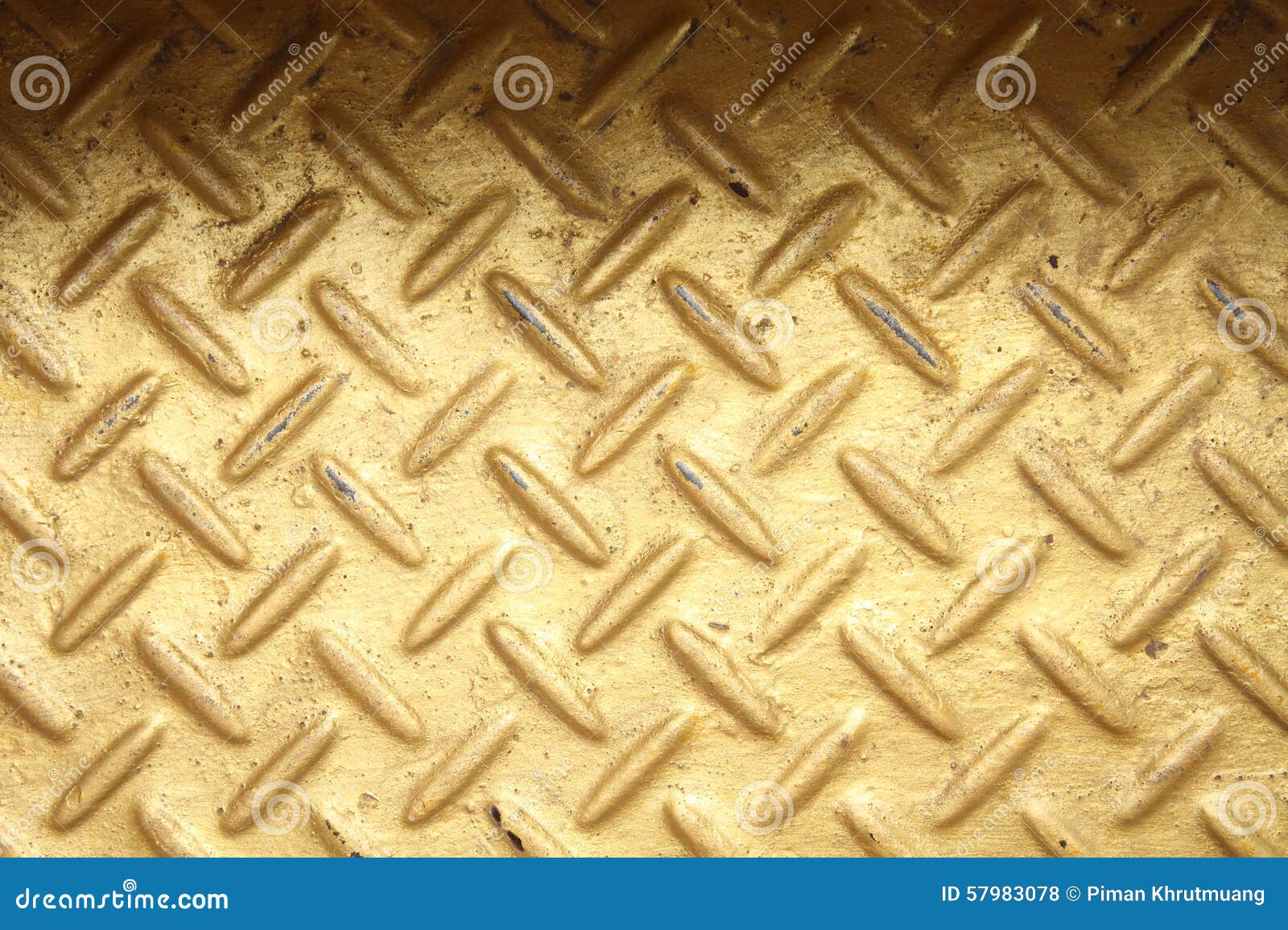 Gold Color Steel Diamond Plate Stock Photo - Image of textured, design ...