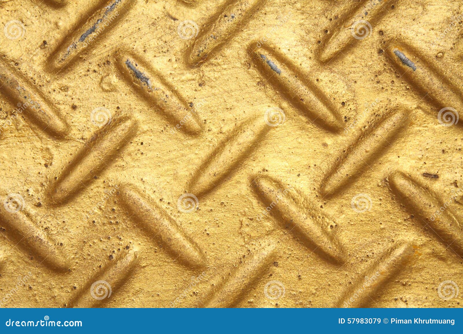 Gold Color Steel Diamond Plate Stock Image - Image of shiny, rhombus ...