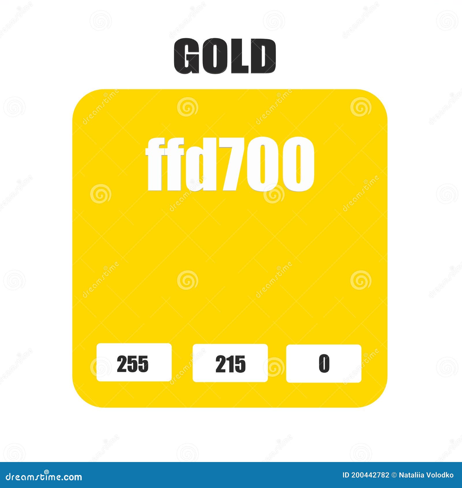 GOLD Color, Trend Color/ Color Palette. Stock Illustration ...