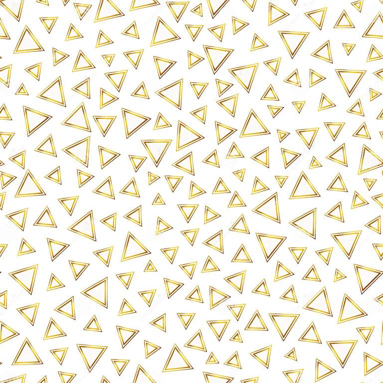 Gold Color Triangle Seamless Pattern Stock Vector - Illustration of ...