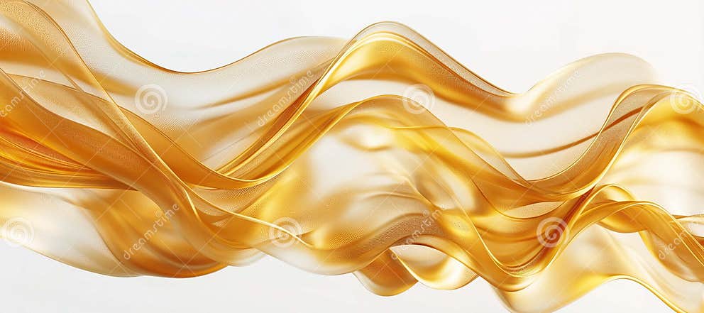 Gold Color Wave Lines Pattern Background, Curve Stock Illustration ...