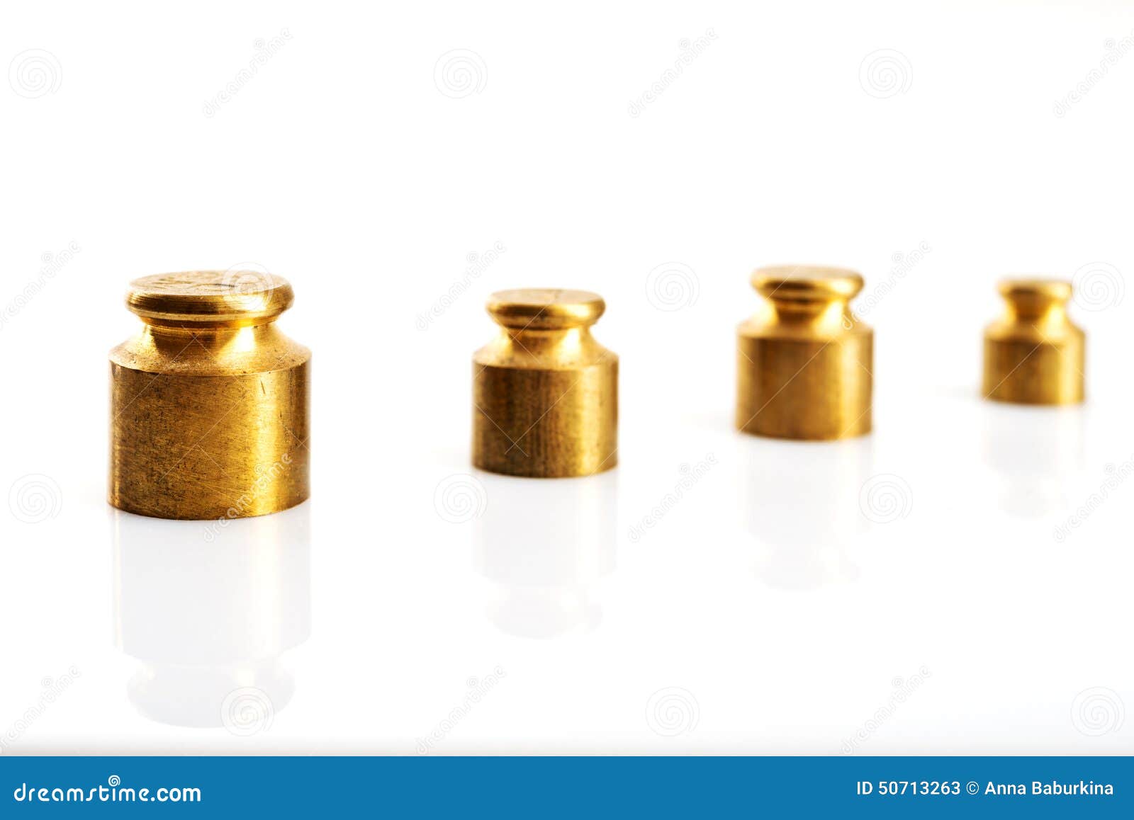Gold Color Weight on a White Background Stock Image - Image of ...