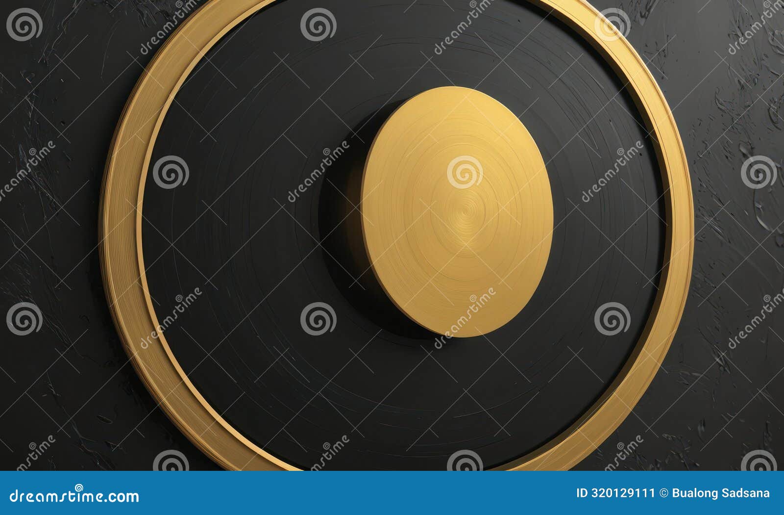 A Gold Colored Circle is Shown in the Image. Stock Illustration ...