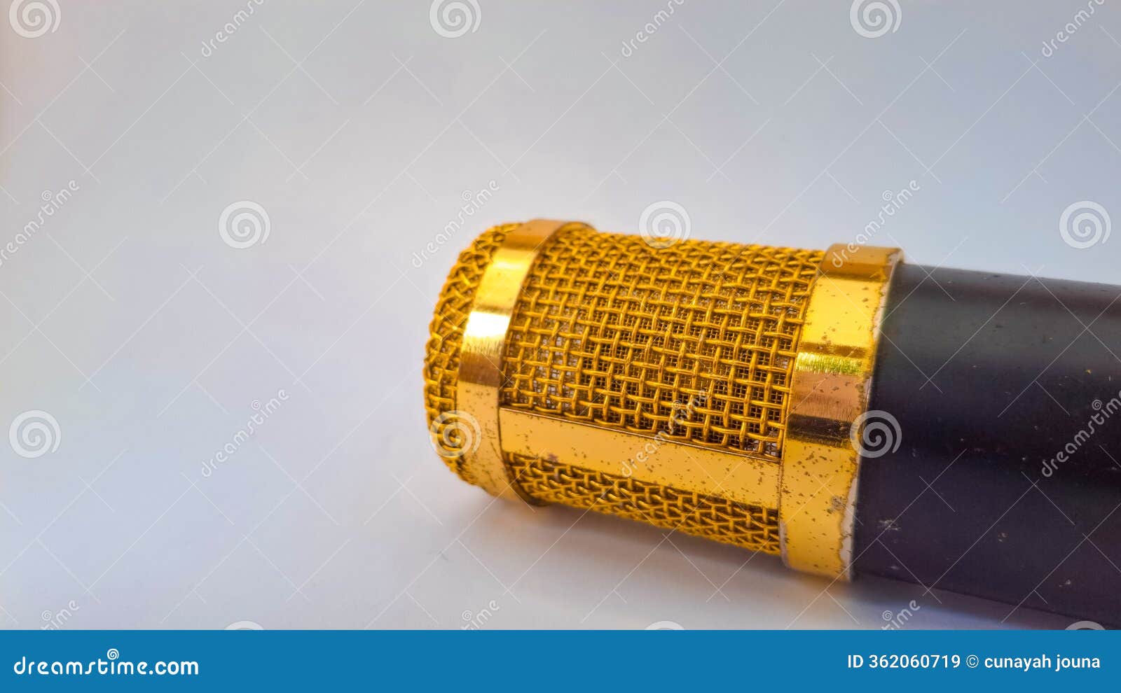 Gold-colored Condenser Microphone with Premium Design and Sharp Details ...