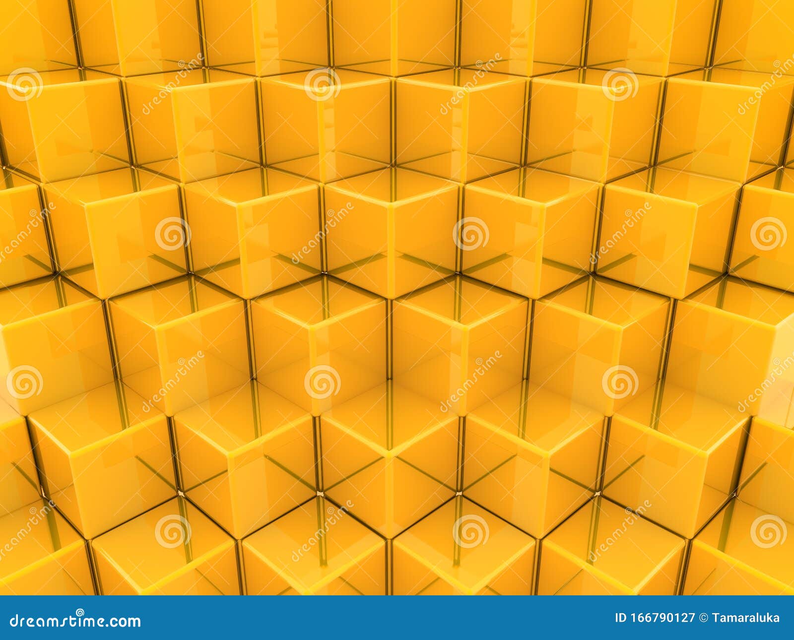 Gold colored cubes stock illustration. Illustration of cube - 166790127