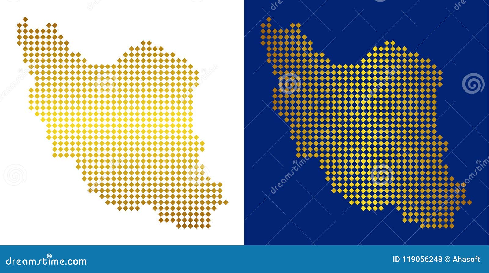 Golden Dot Iran Map stock vector. Illustration of geometric - 119056248
