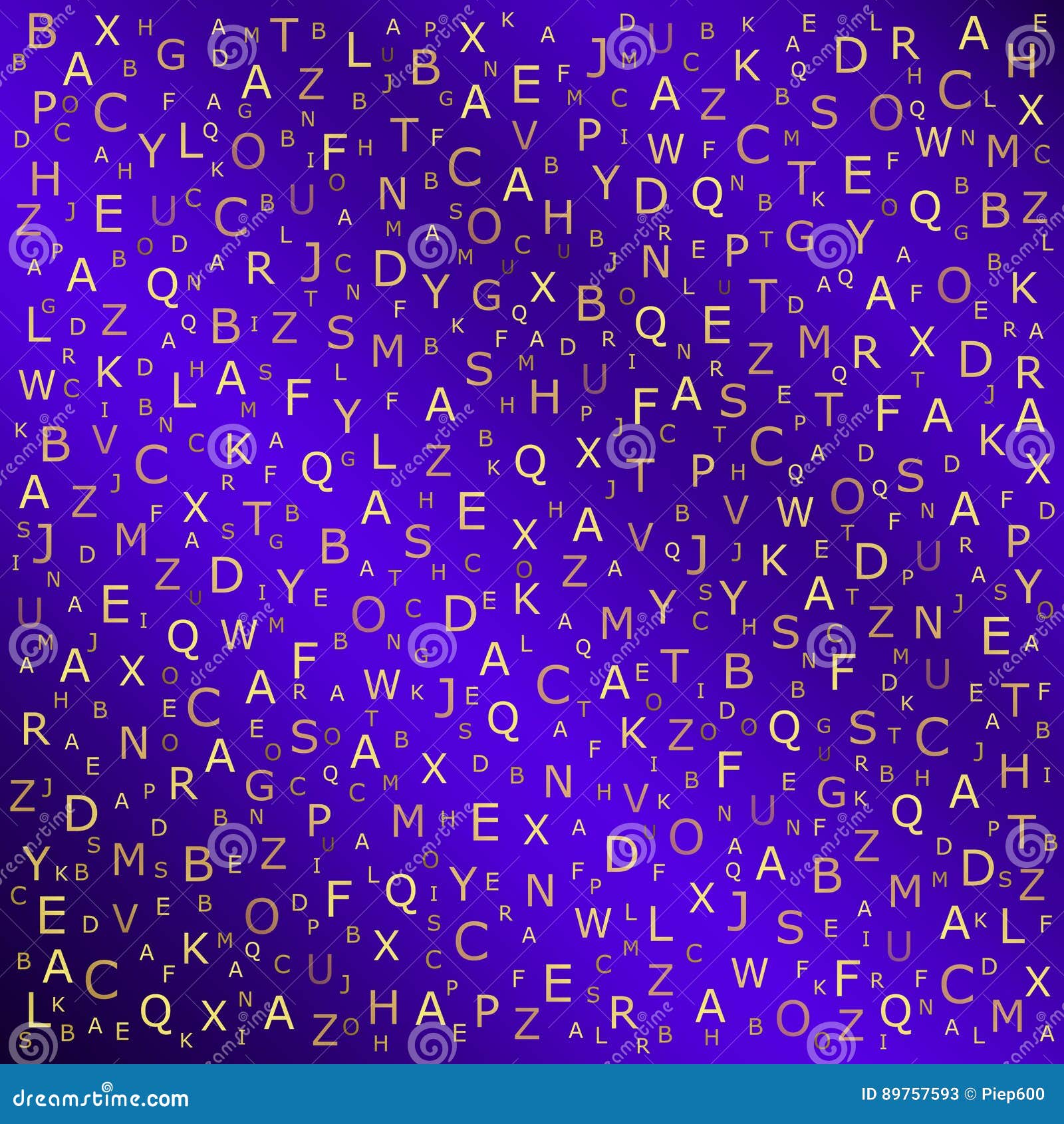 Gold Colored Letters from a To Z on Colored Shiny Background Designed ...