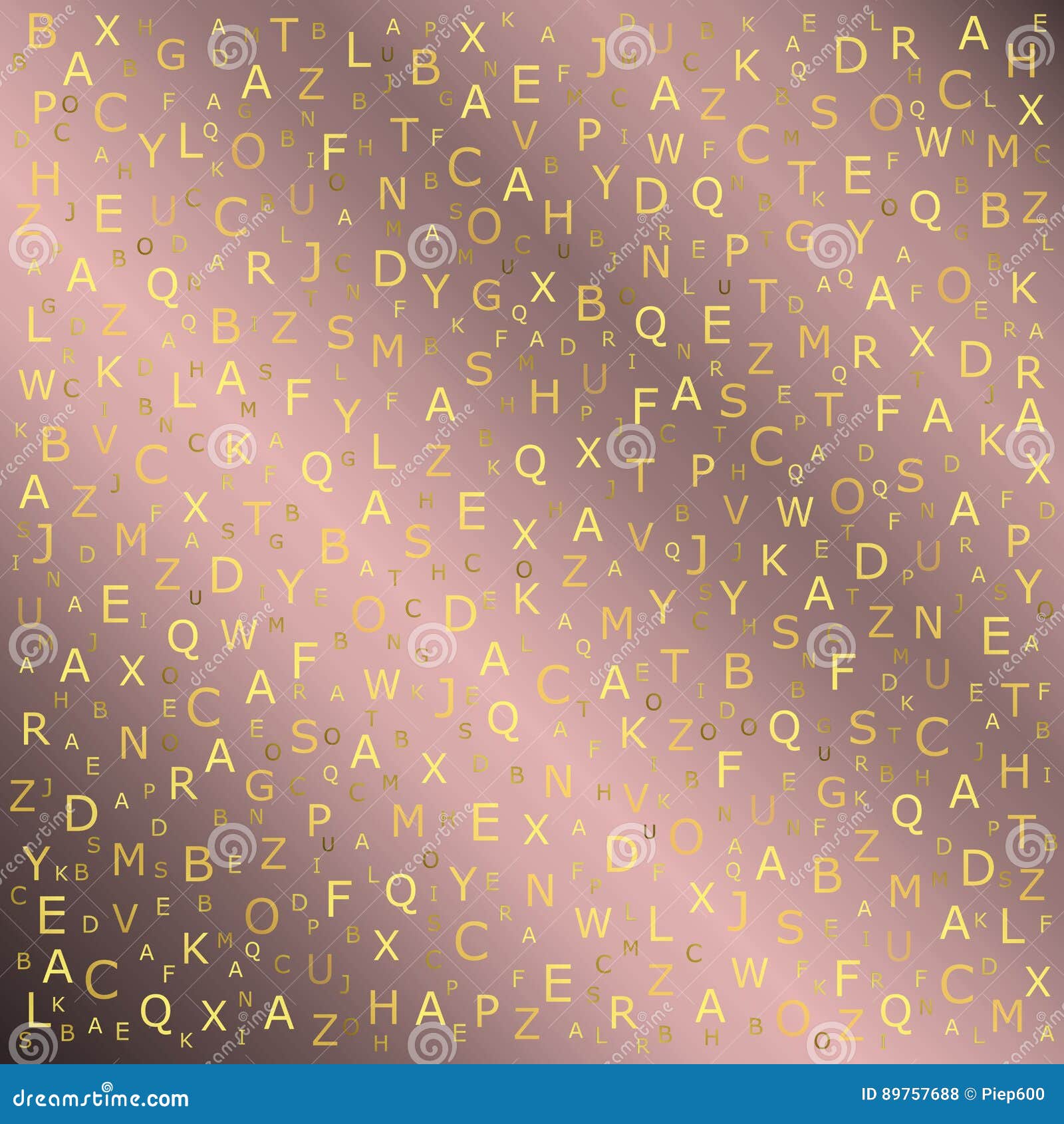 Gold Colored Letters from a To Z on Colored Shiny Background Designed ...