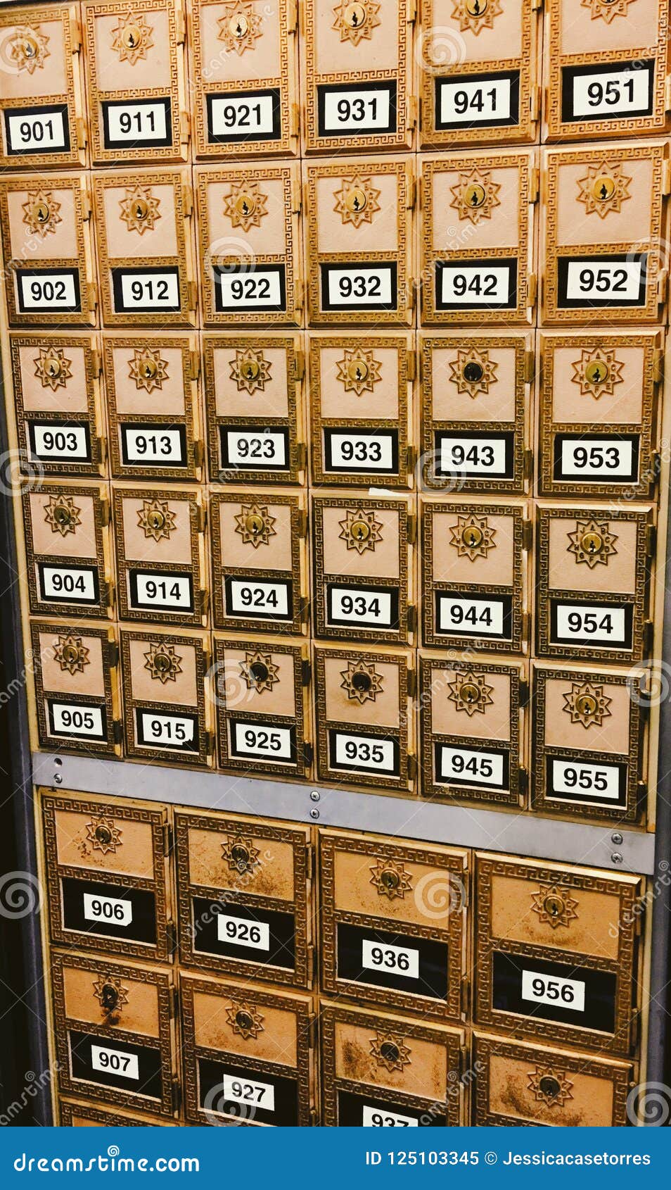 Ornate Mailboxes editorial image. Image of lockbox, colored - 125103345