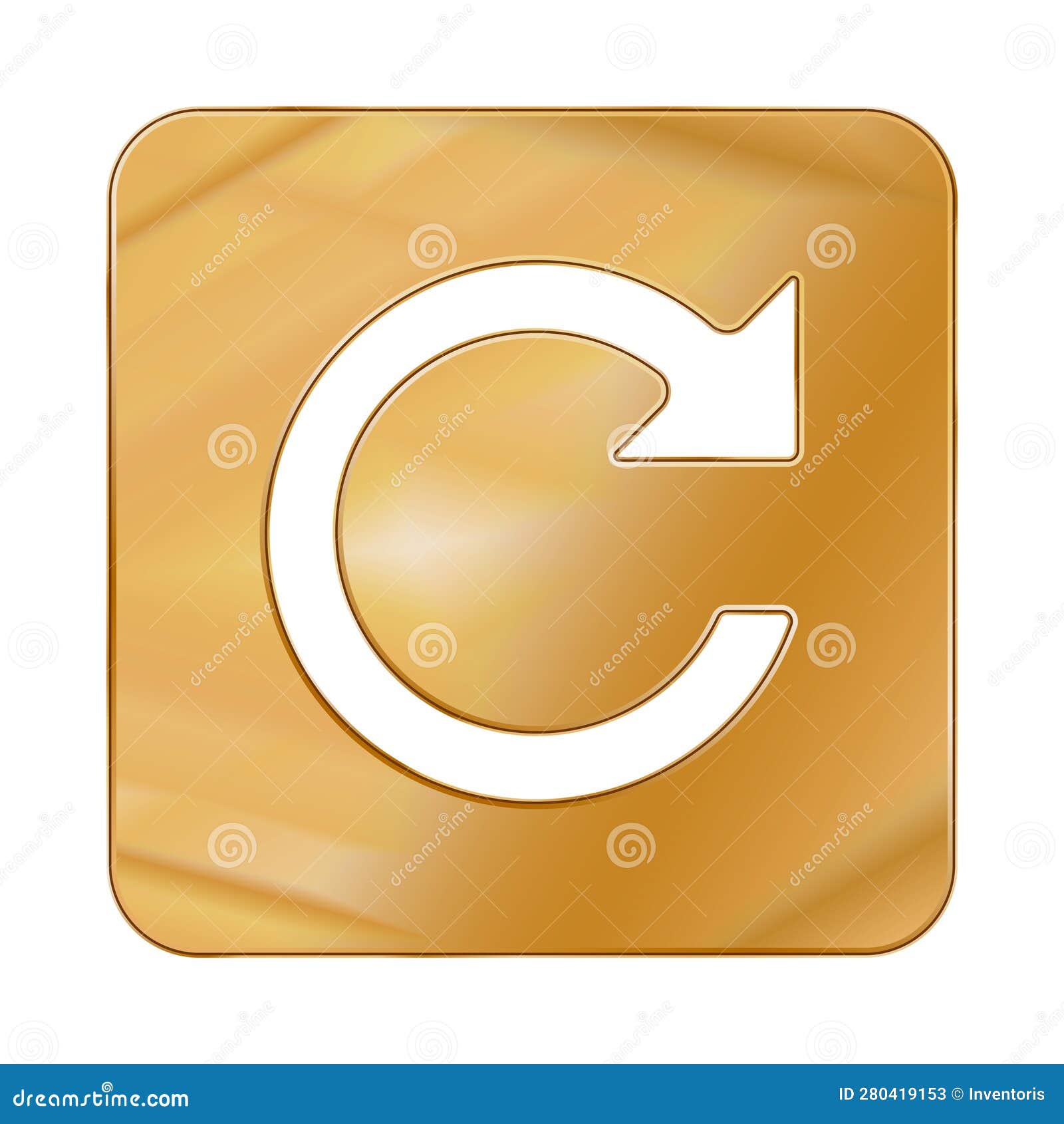 Gold Refresh, Reload, Rotate Icon Dispatching From Black Icon 3d ...