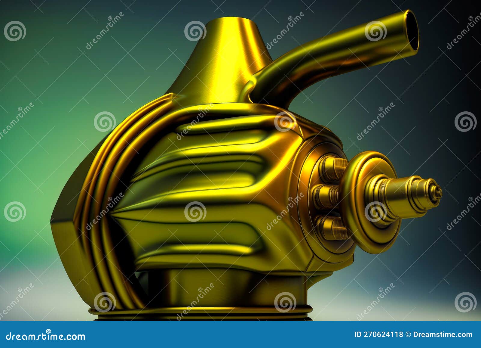 Gold Colored Object with Black Background Generative AI Stock ...