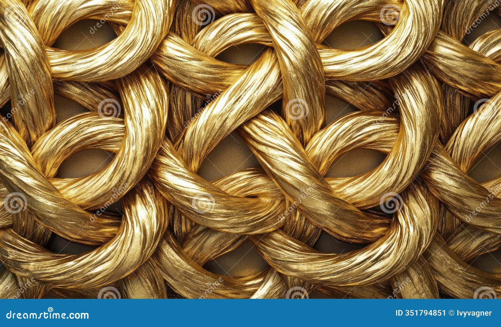 Gold Colored String is Woven Together in a Pattern Stock Image - Image ...
