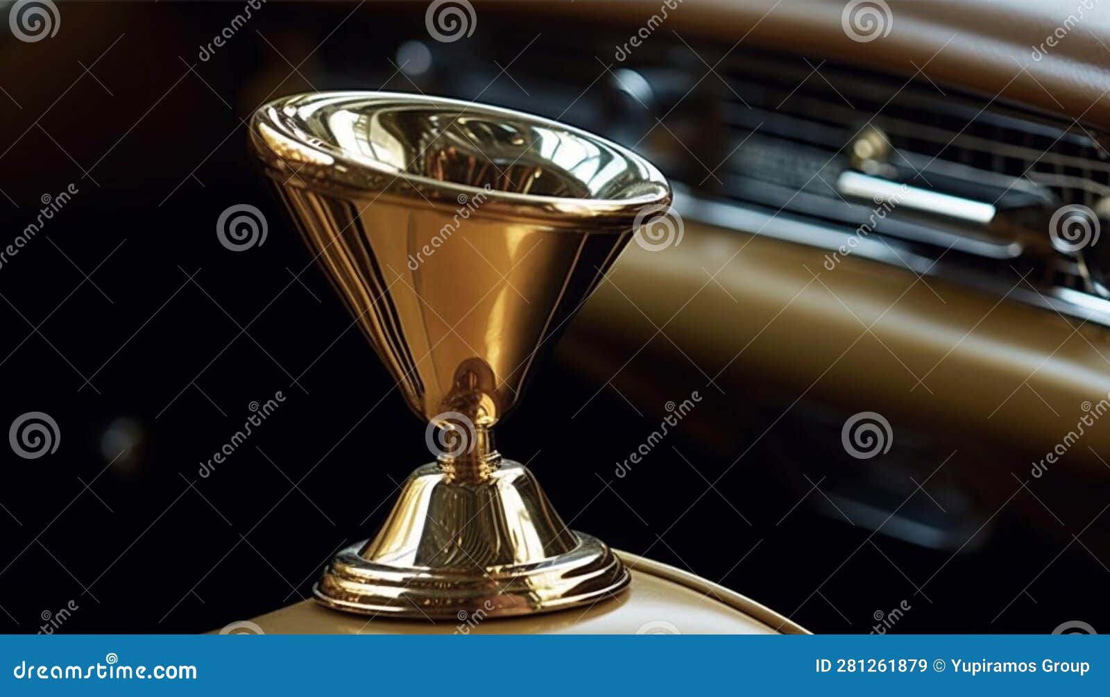 The Gold Colored Trophy Handle Reflects the Elegance of Success ...