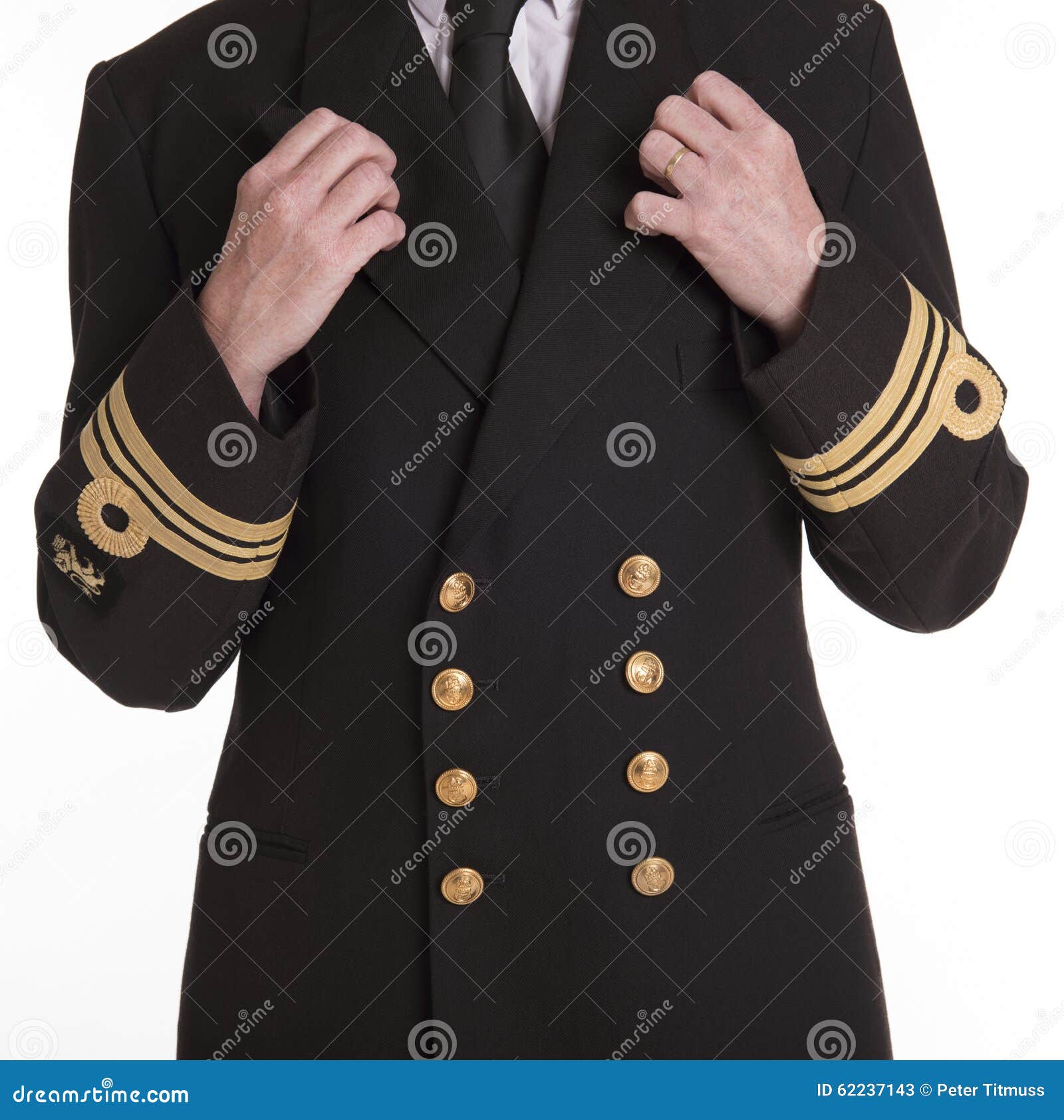 Gold Coloured Buttons And Braid On A Uniform Stock Image ...