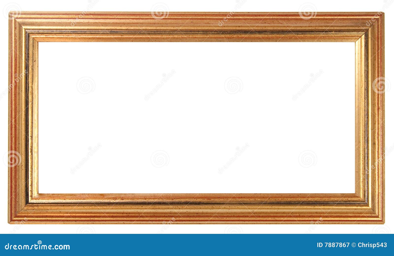 Gold Coloured Picture Frame Stock Image - Image of isolate, decorative ...