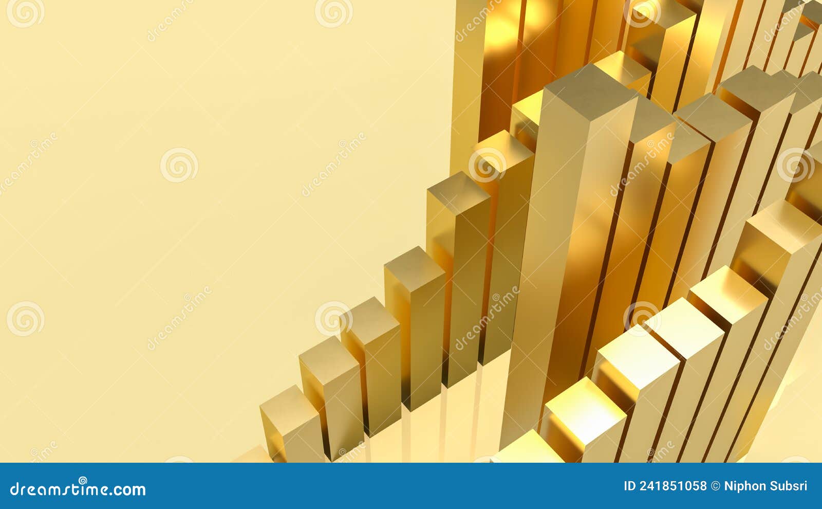 The Gold Column for Abstract Background 3d Rendering Stock Illustration ...