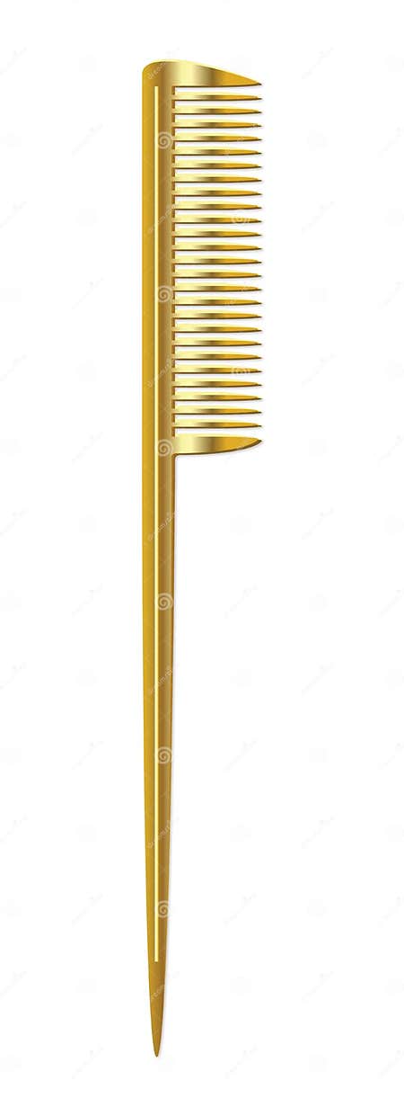 Gold Comb stock illustration. Illustration of hairstyle - 20655392