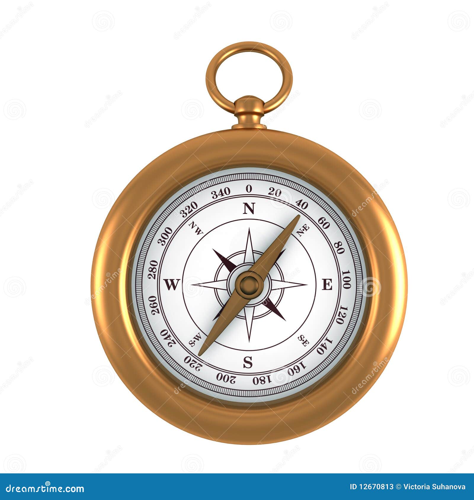 Gold Compass Stock Photos - Image: 12670813