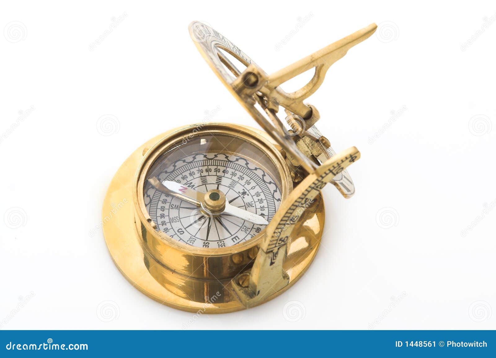 Gold Compass stock image. Image of south, navigation, locate - 1448561