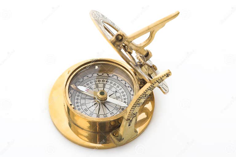 Gold Compass stock image. Image of south, navigation, locate - 1448561