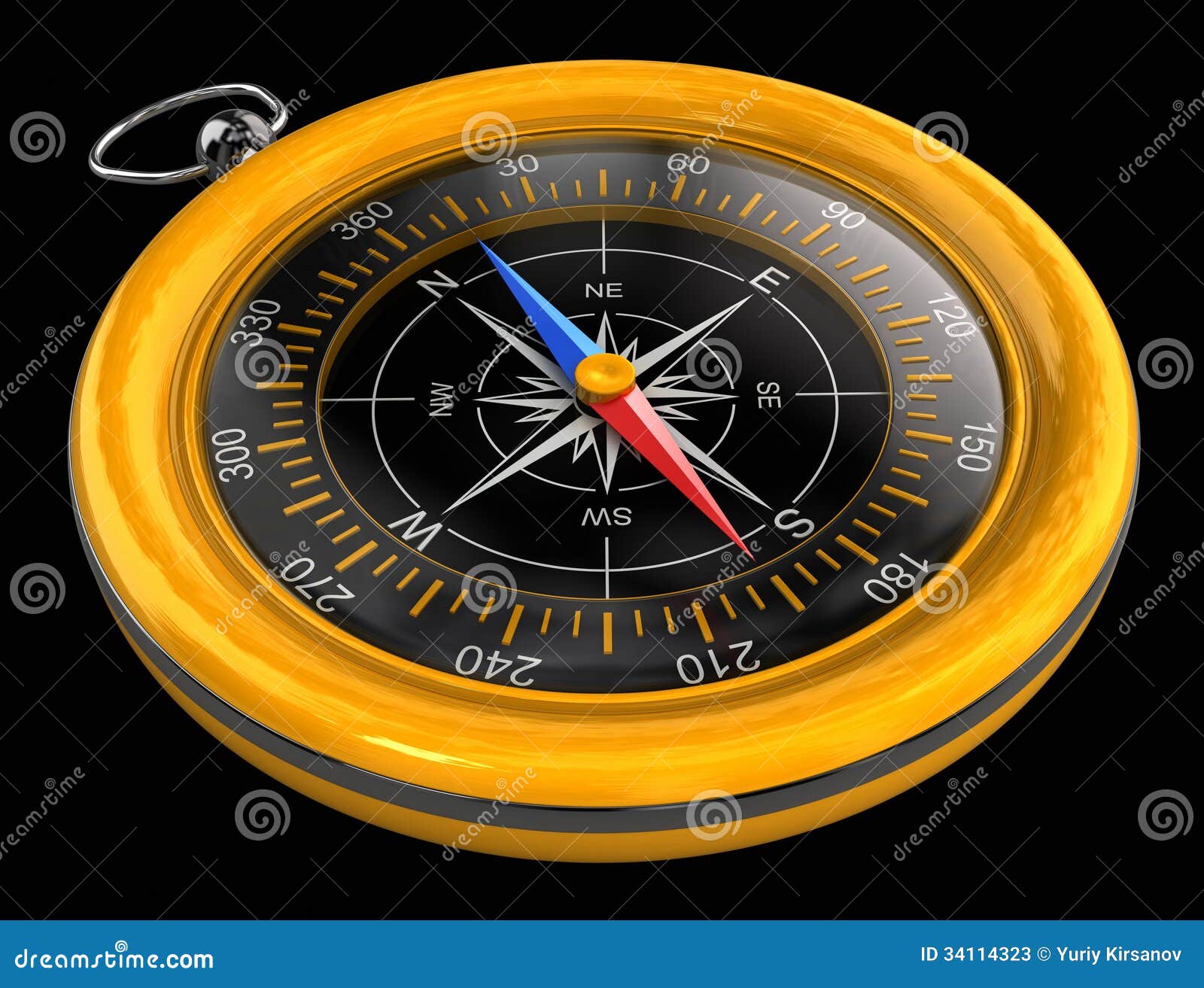 Gold Compass stock illustration. Illustration of symbol - 34114323