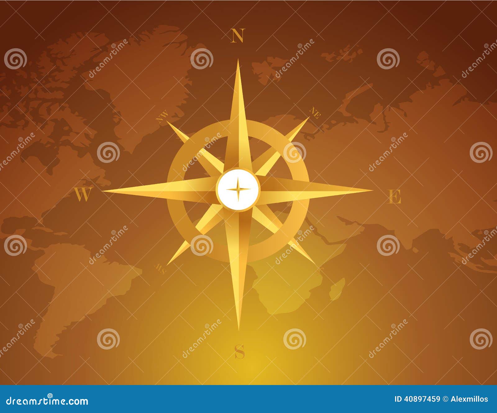 Compass Over Diversity Hands Circle Royalty-Free Cartoon ...