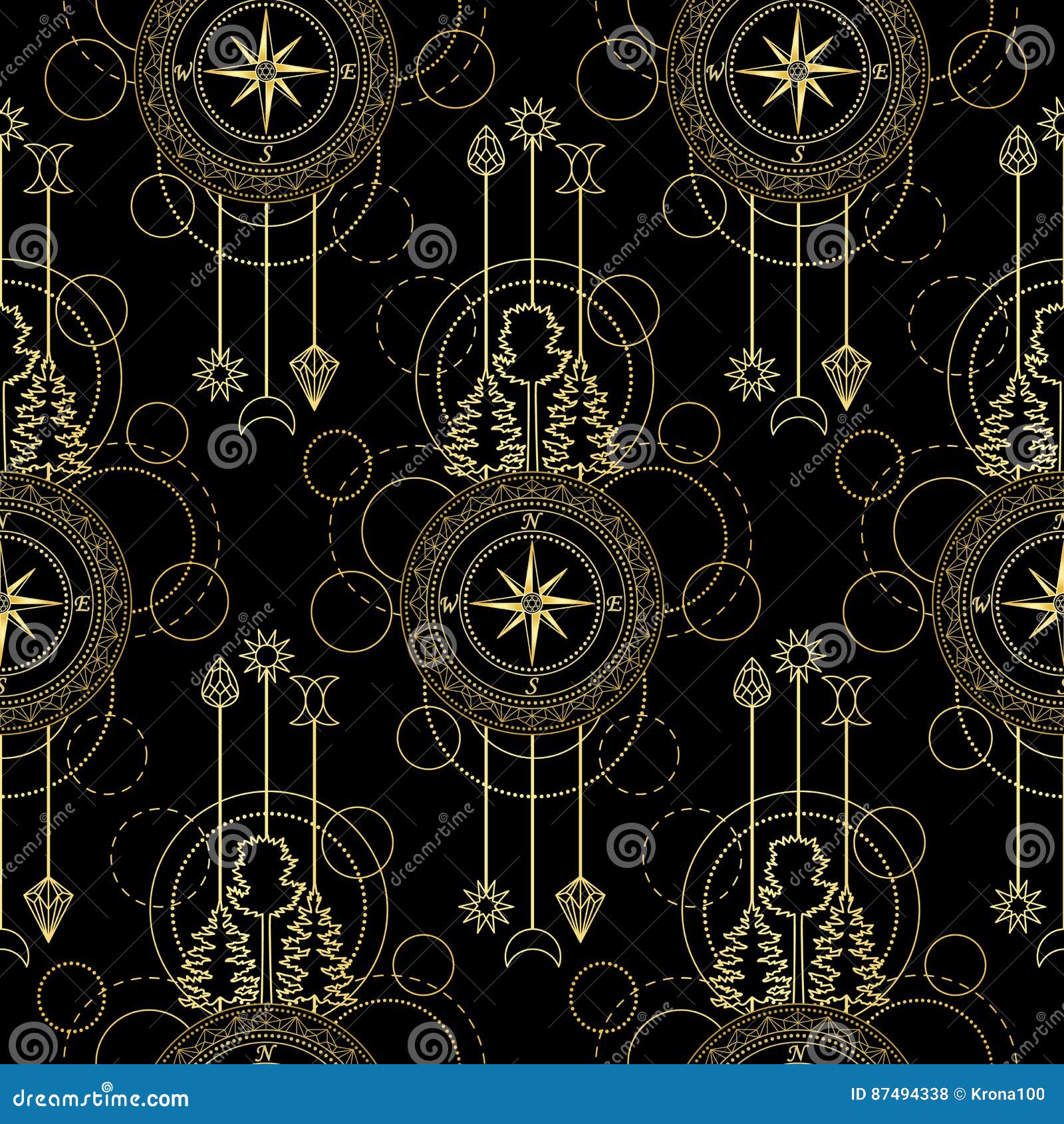 Modern Compass Wallpaper