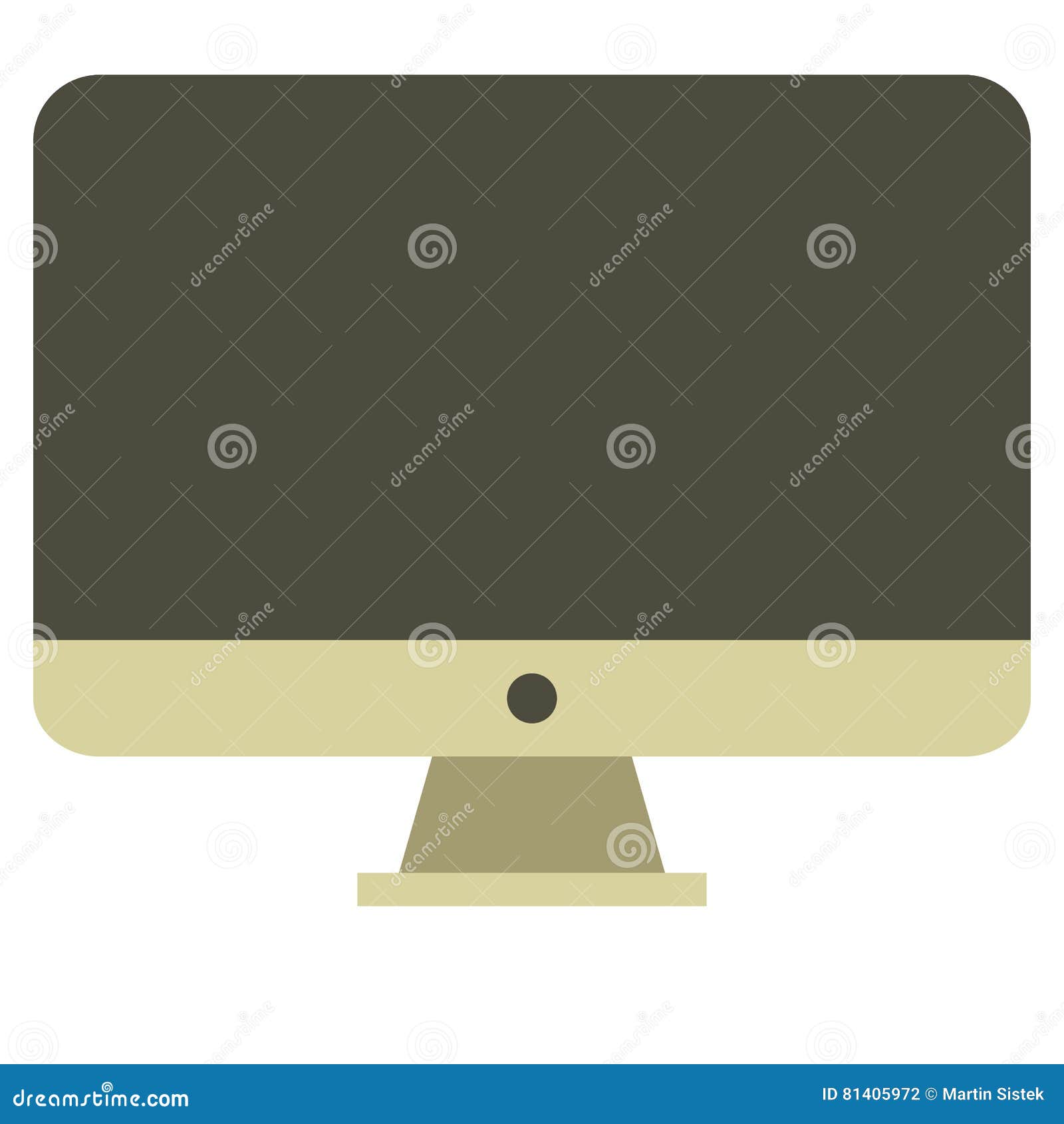 Gold computer monitor stock vector. Illustration of equipment - 81405972