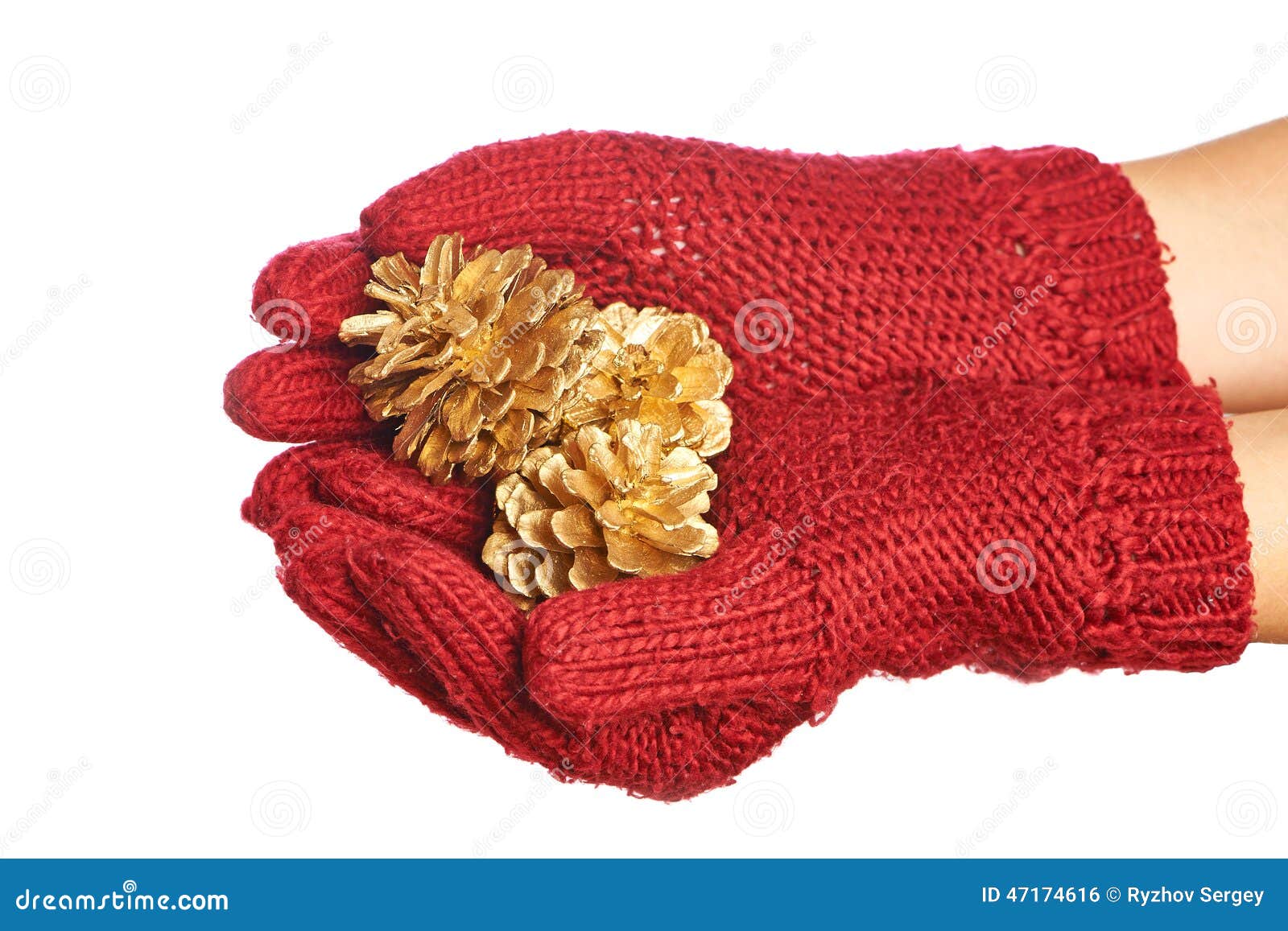 Gold Cones Hands Red Gloves Stock Photos - Free & Royalty-Free Stock ...