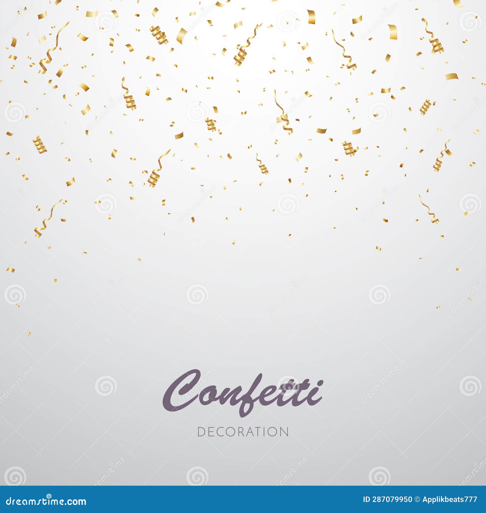 Gold Confetti Background. Party Vector Illustration Stock Vector ...