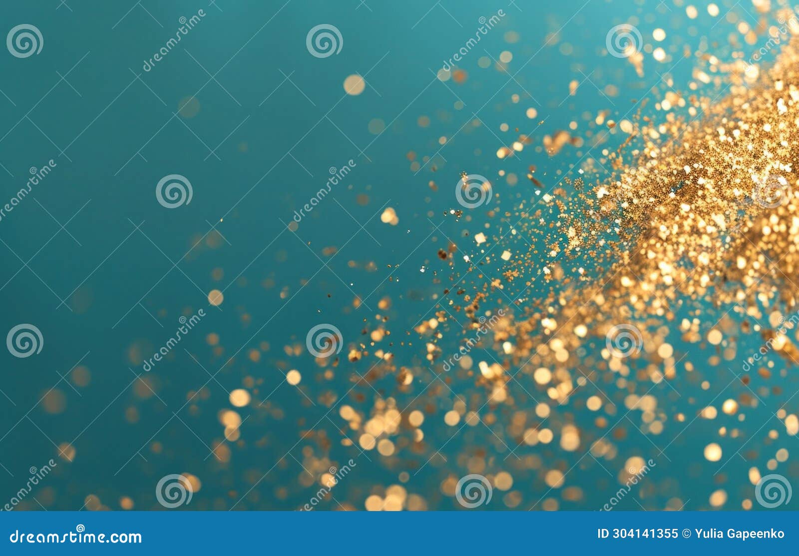 Gold Confetti and Confetti on Blue Background Christmas Stock Image ...
