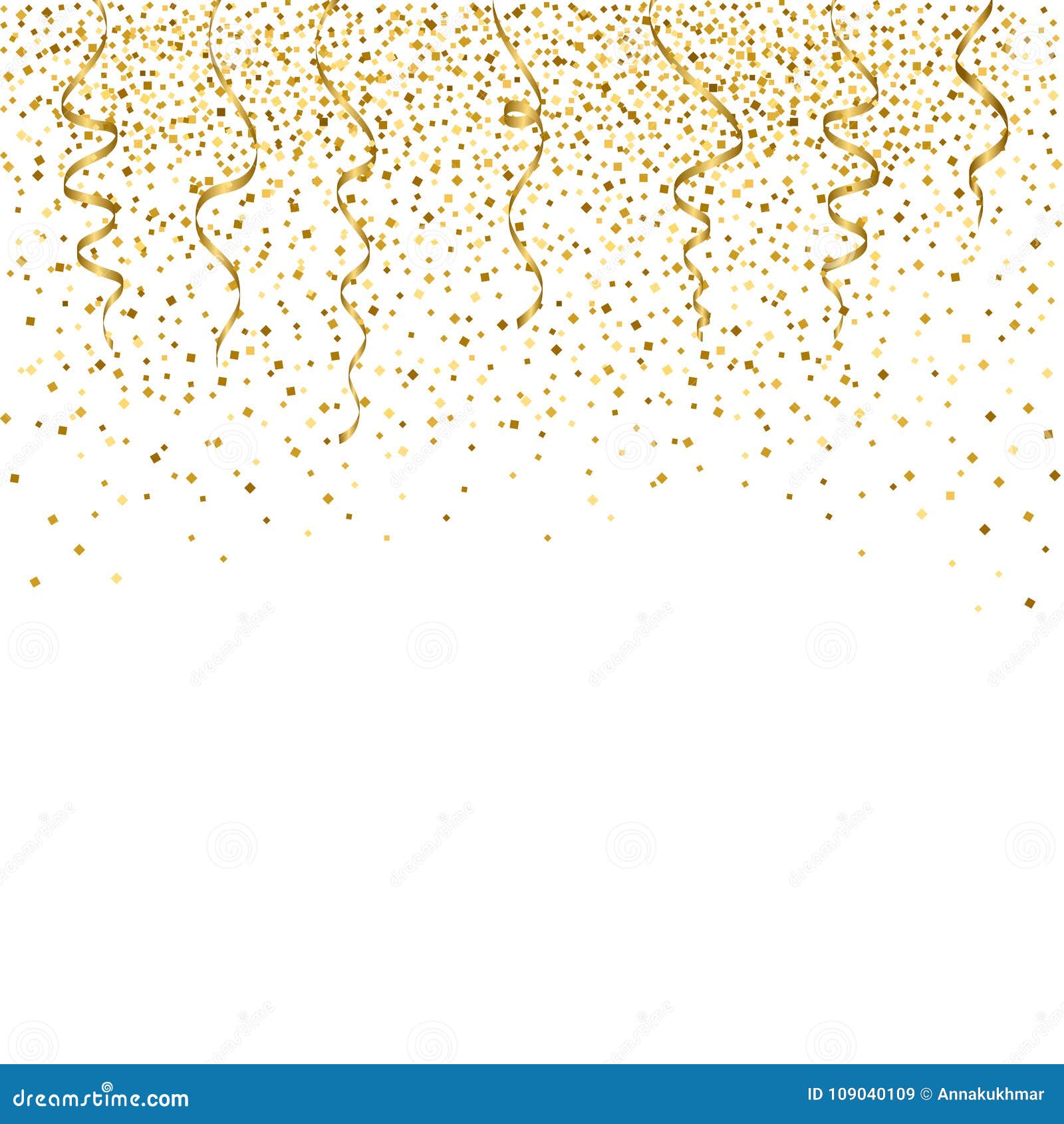 Gold Confetti Celebration. Vector Golld Background Stock Vector ...