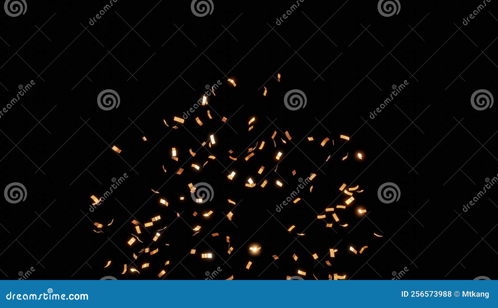 Gold Confetti Explode for Celebration Concepts Stock Photo - Image of ...