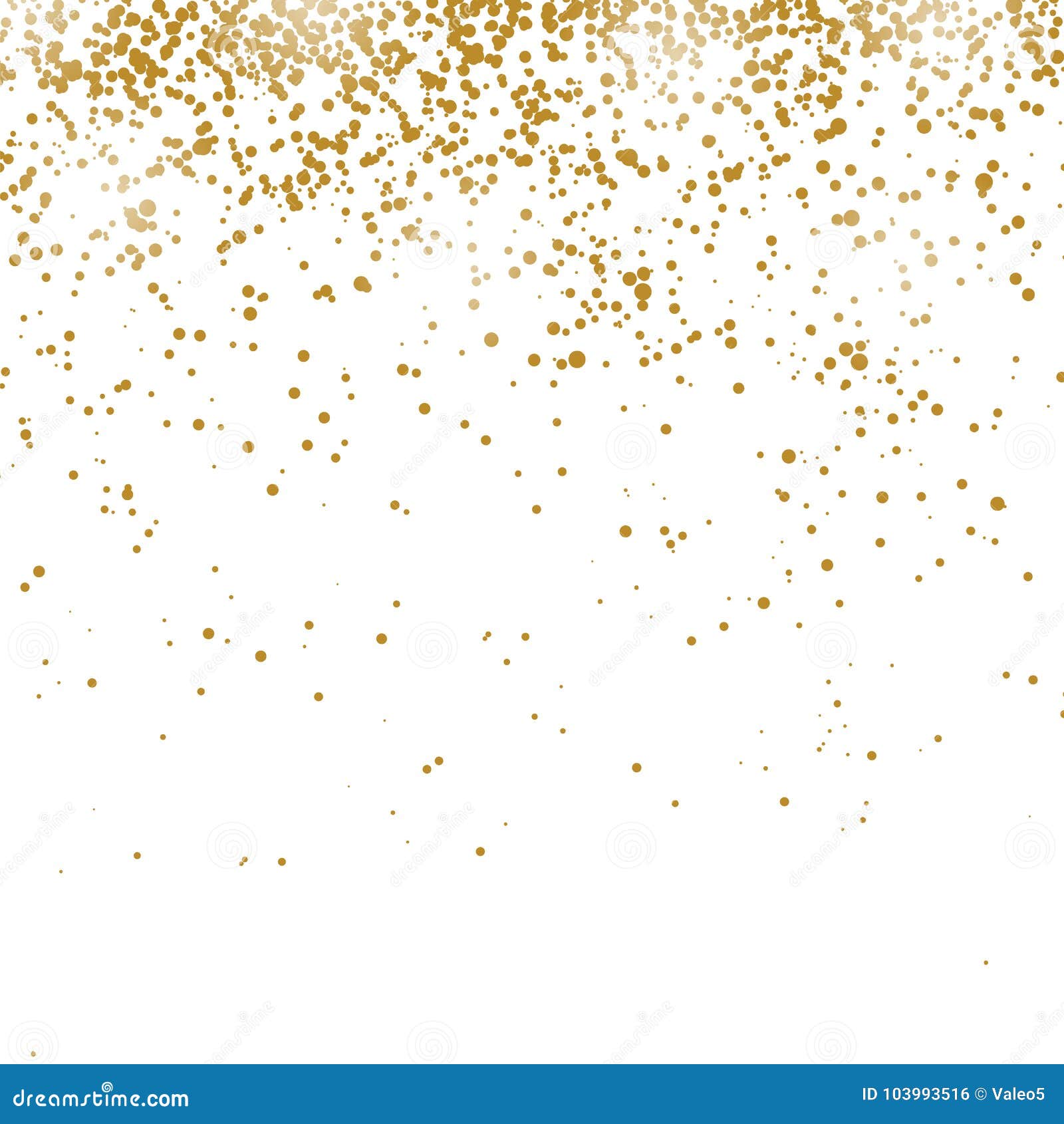 Gold Confetti On Transparent Background. Falling Shiny Golden Confetti ...