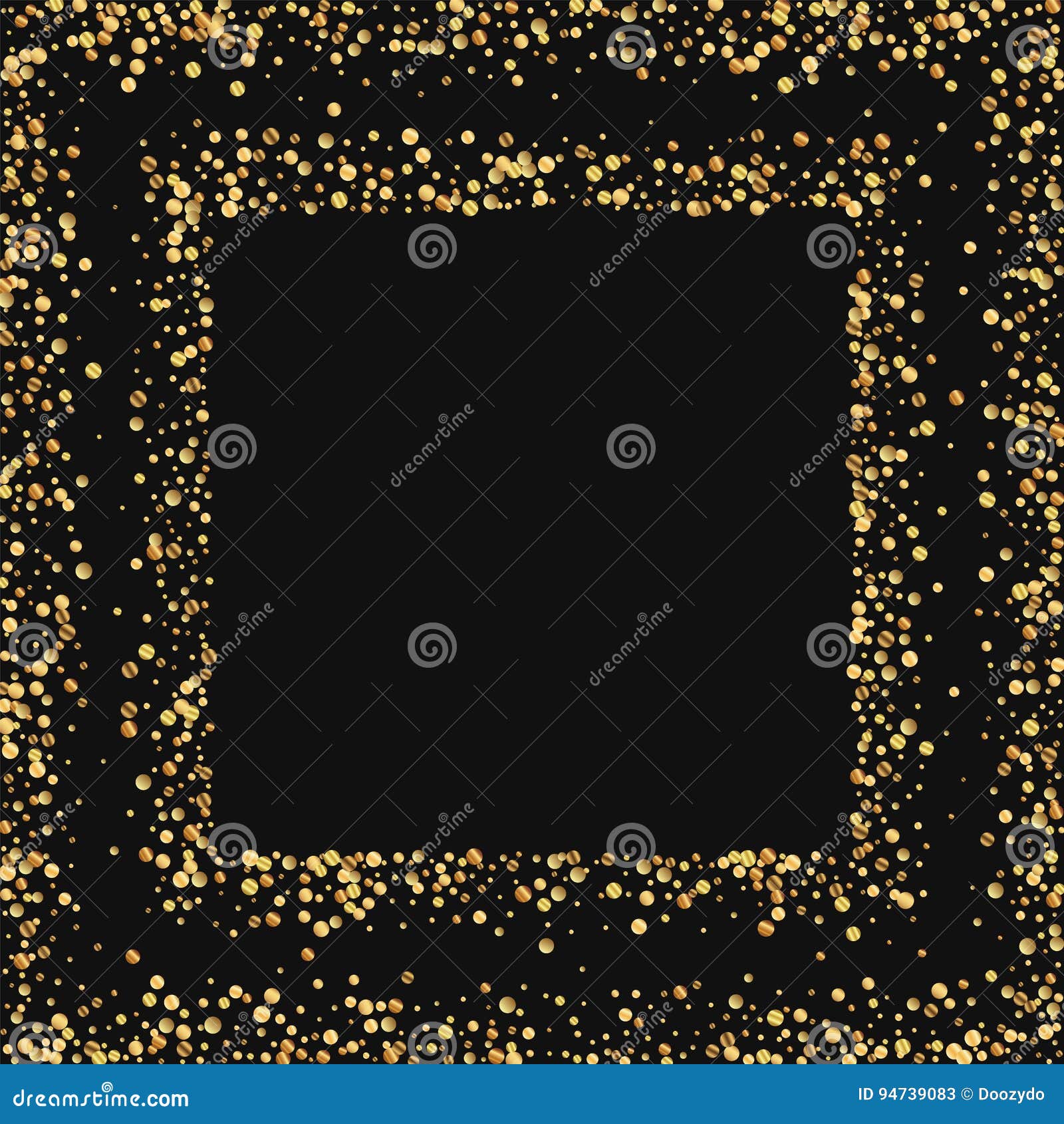 Gold confetti. stock vector. Illustration of postcard - 94739083