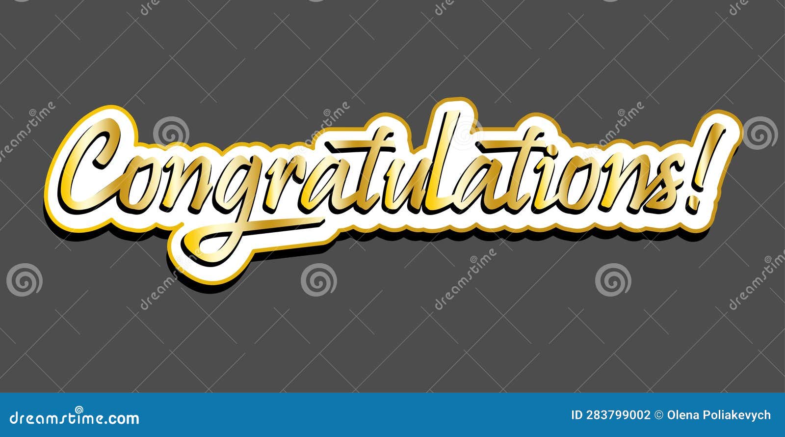 Gold Congratulations Card. Hand Lettering. Modern Brush Calligraphy ...