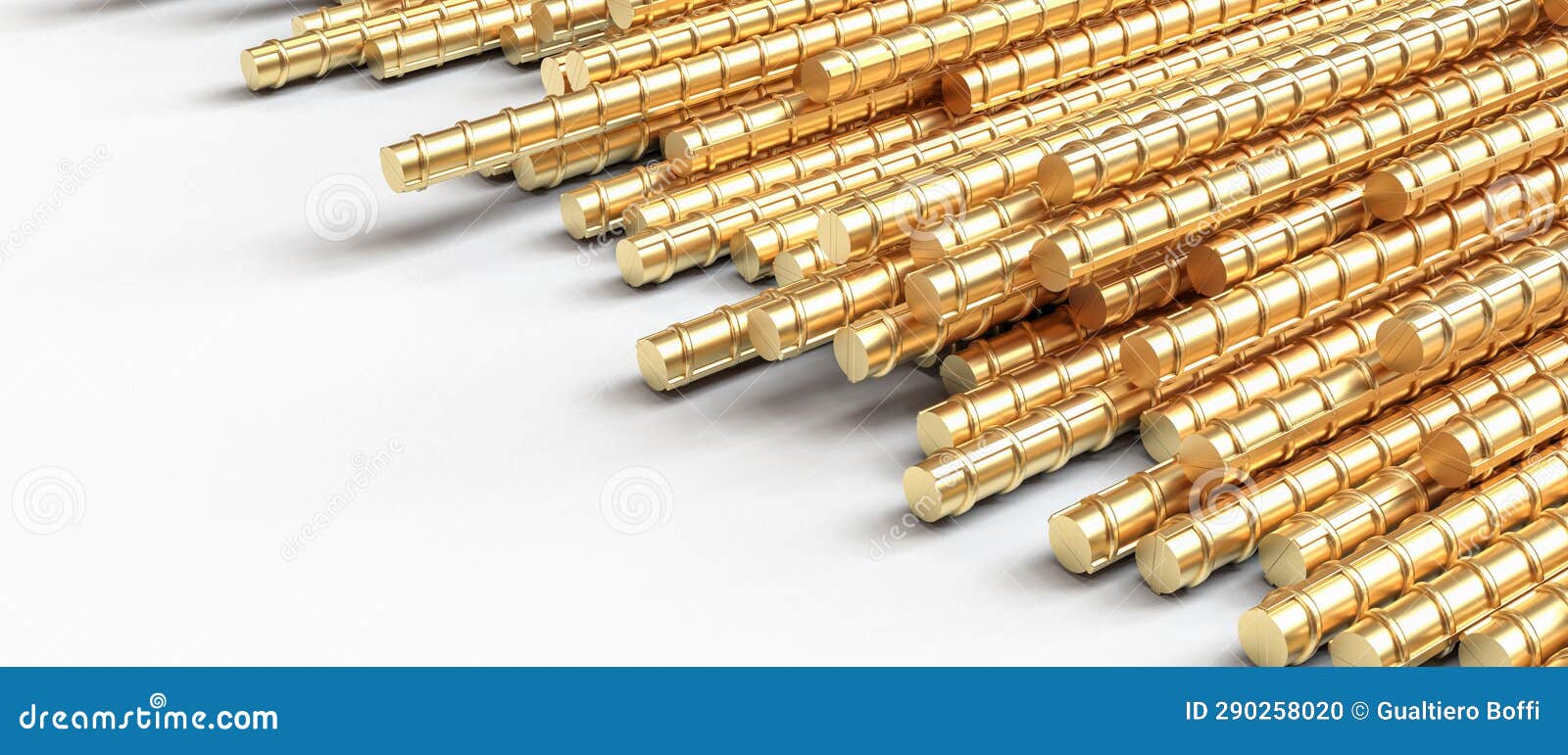 Gold Construction Rods. 3d Render Royalty-Free Stock Image ...