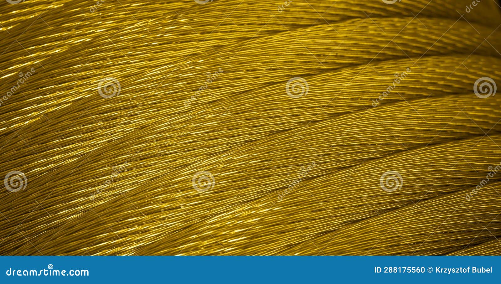 Gold Copper Wires With Visible Details Background Or Texture Stock
