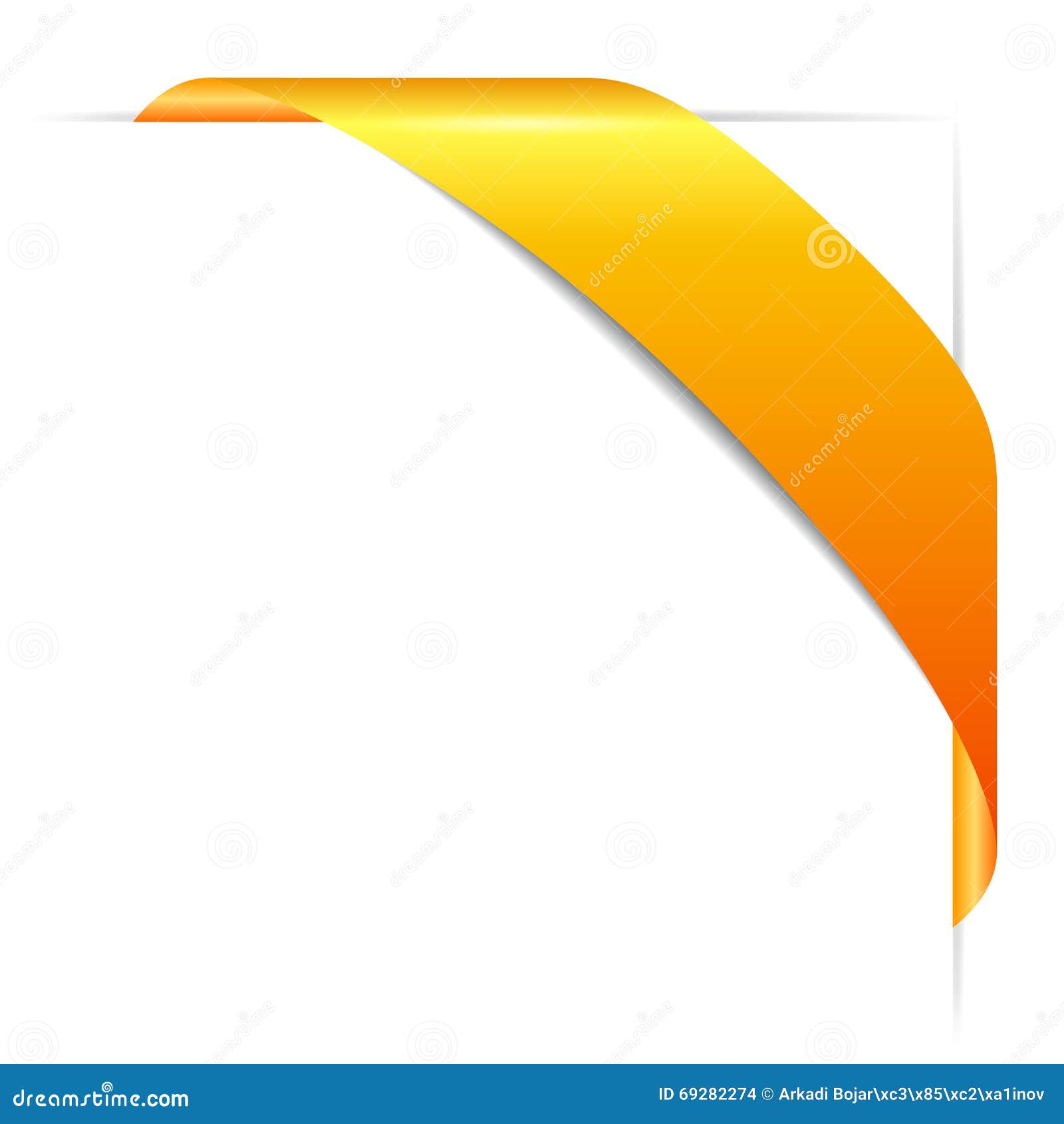 Gold corner ribbon stock vector. Illustration of announcement - 69282274