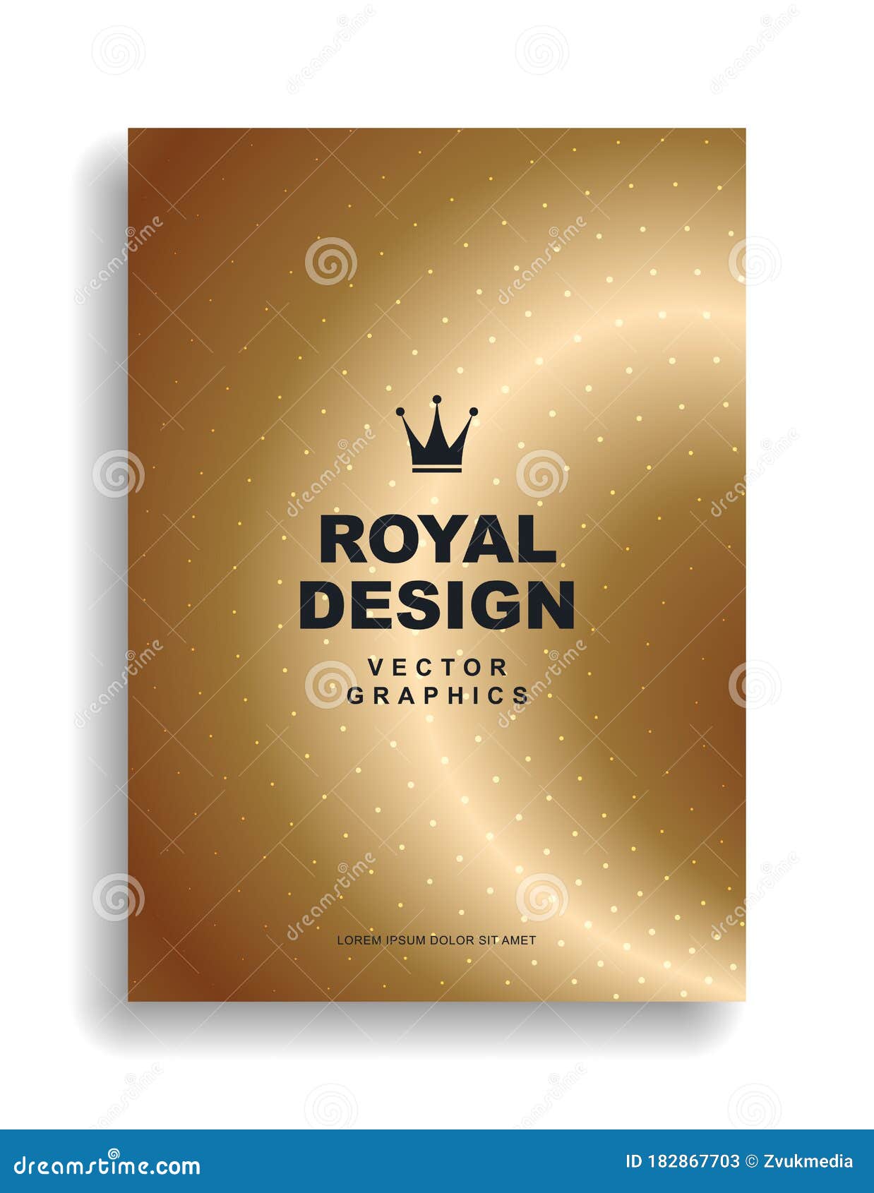 Gold Cover Design. Premium Quality. Crown Stock Vector - Illustration ...