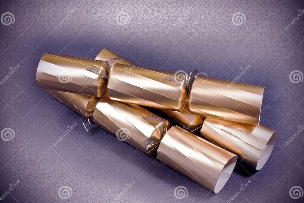 Gold crackers stock image. Image of paper, decorated - 17447547