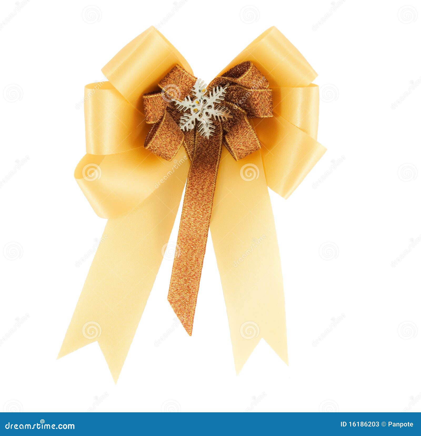 Gold & cream ribbon stock image. Image of decor, isolated - 16186203
